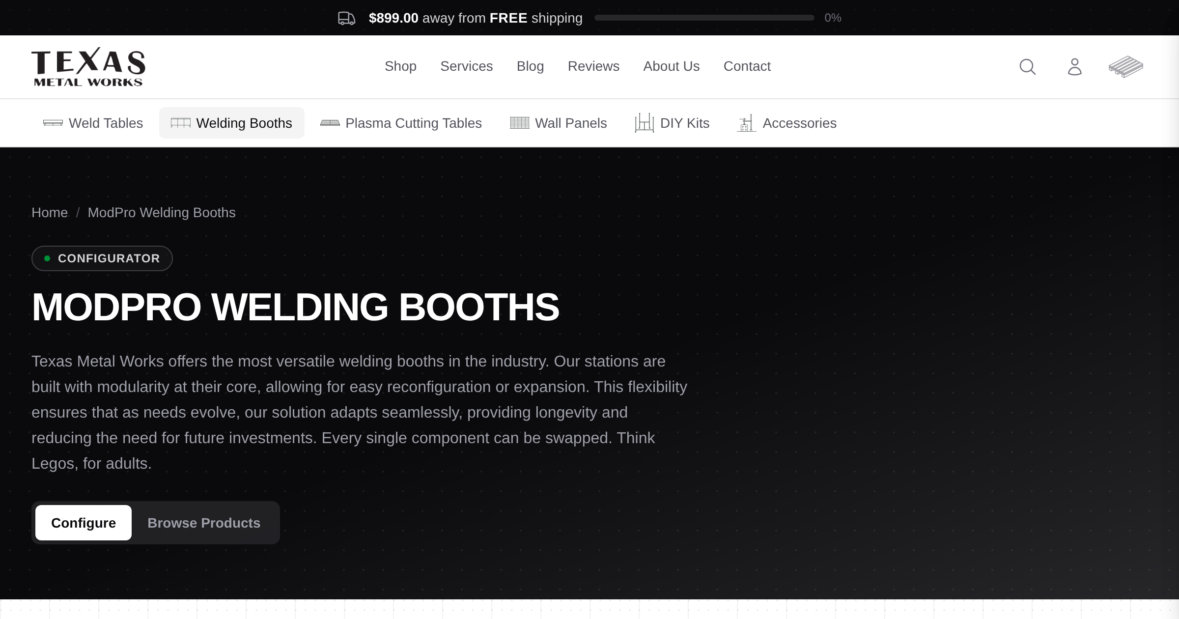 Welding Booths | Modular Weld Stations | Texas Metal Works