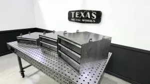 Suspended Three Drawer Cabinet • Texas Metal Works