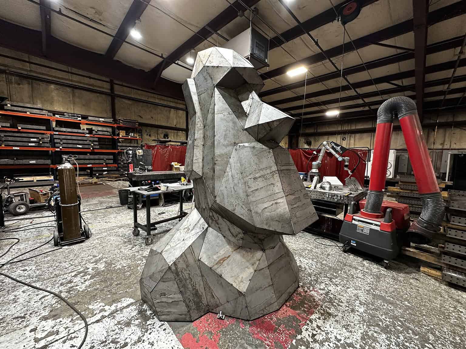 Oscar - The Giant Steel Moai Head • Texas Metal Works