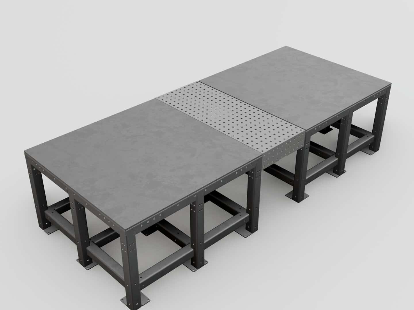 50″x50″ (4’x4′) Super Heavy Duty Workbench • Texas Metal Works